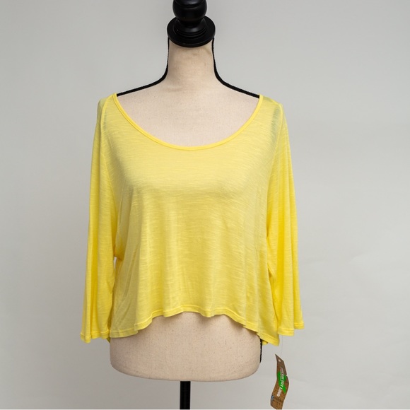Selena Gomez | Tops | Butter Yellow Sheer Flowy Hi Low Style Top With ...